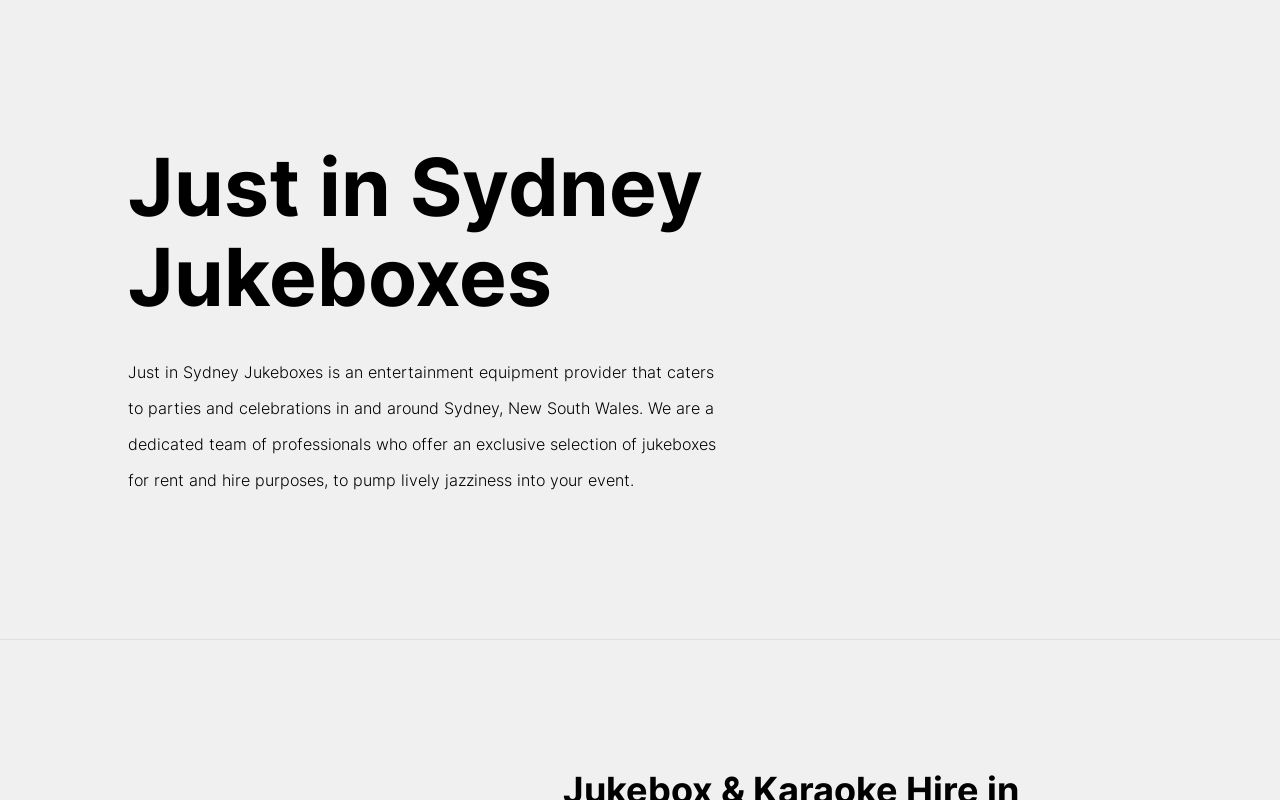 Just in Sydney Jukeboxes
